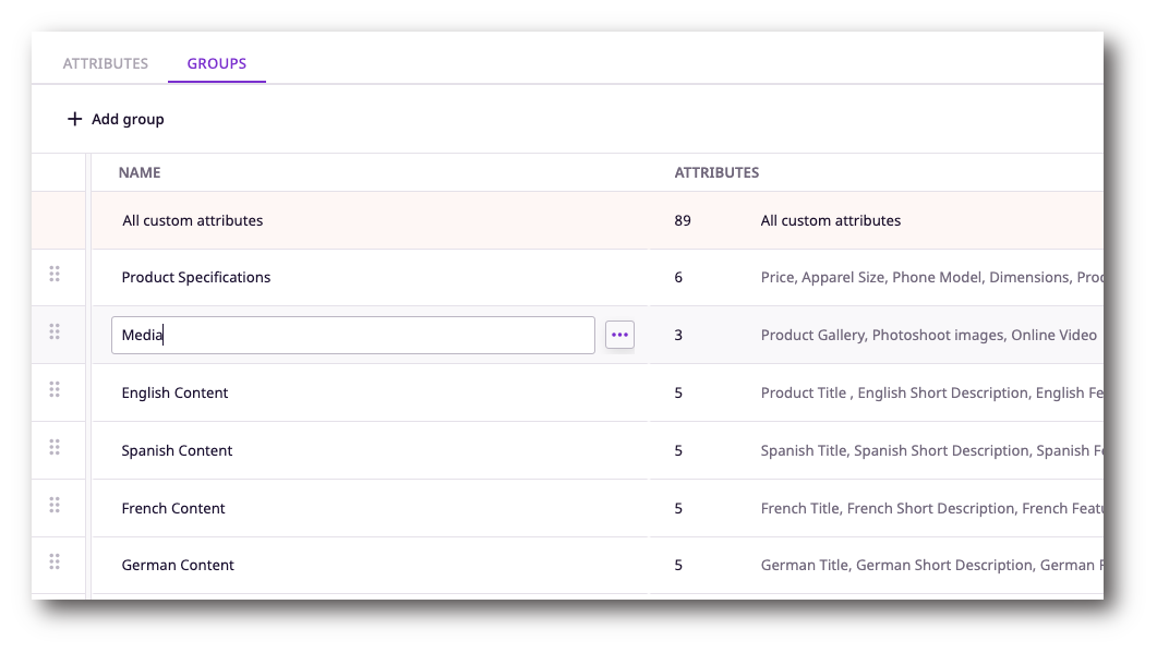 Creating and Managing Product Attribute Groups